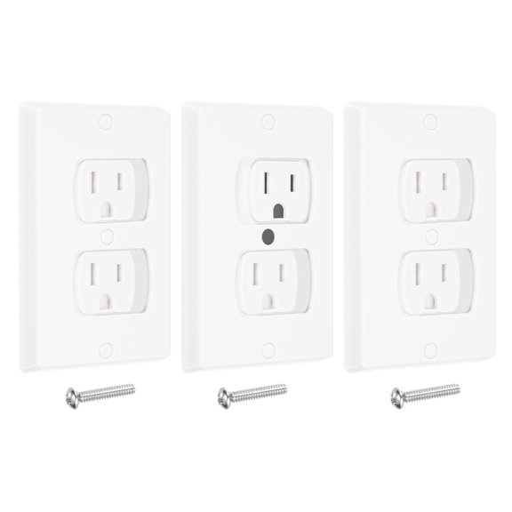 Ziz Home Child Safety Outlet Covers - 4 Pack | Self-Closing | ABS ...