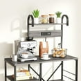 Walsunny Kitchen Bakers Rack with Power Outlet,Industrial Kitchen ...