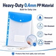 11 Hole Expanding File Pockets, Plastic Binder Folders, Snap Closure ...