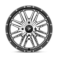MSA Offroad Wheels Aluminum Rim M38 BRUTE 18X7in Gloss Black Machined ...