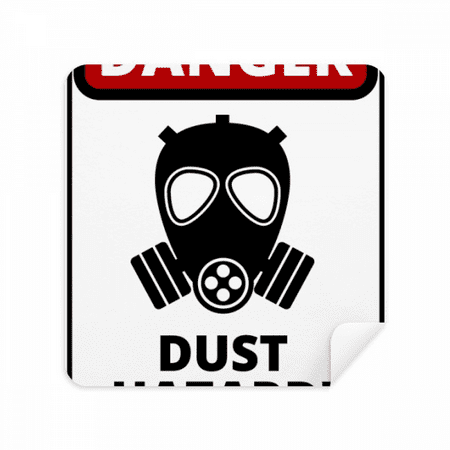 Danger Symbol Dust Hazard Warning Signs Glasses Cloth Screen Cleaner ...