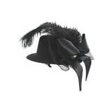 Nicky Bigs Novelties Mini Top Hat Fascinator with Pearl Stud On Hair ...