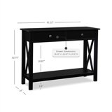 Linon Dalton Wood Console Table in Black - Walmart.com
