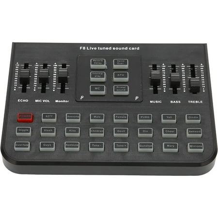 Audio Mixer, Audio Interface Professional Live Sound Card 16 Bits 48KHz ...