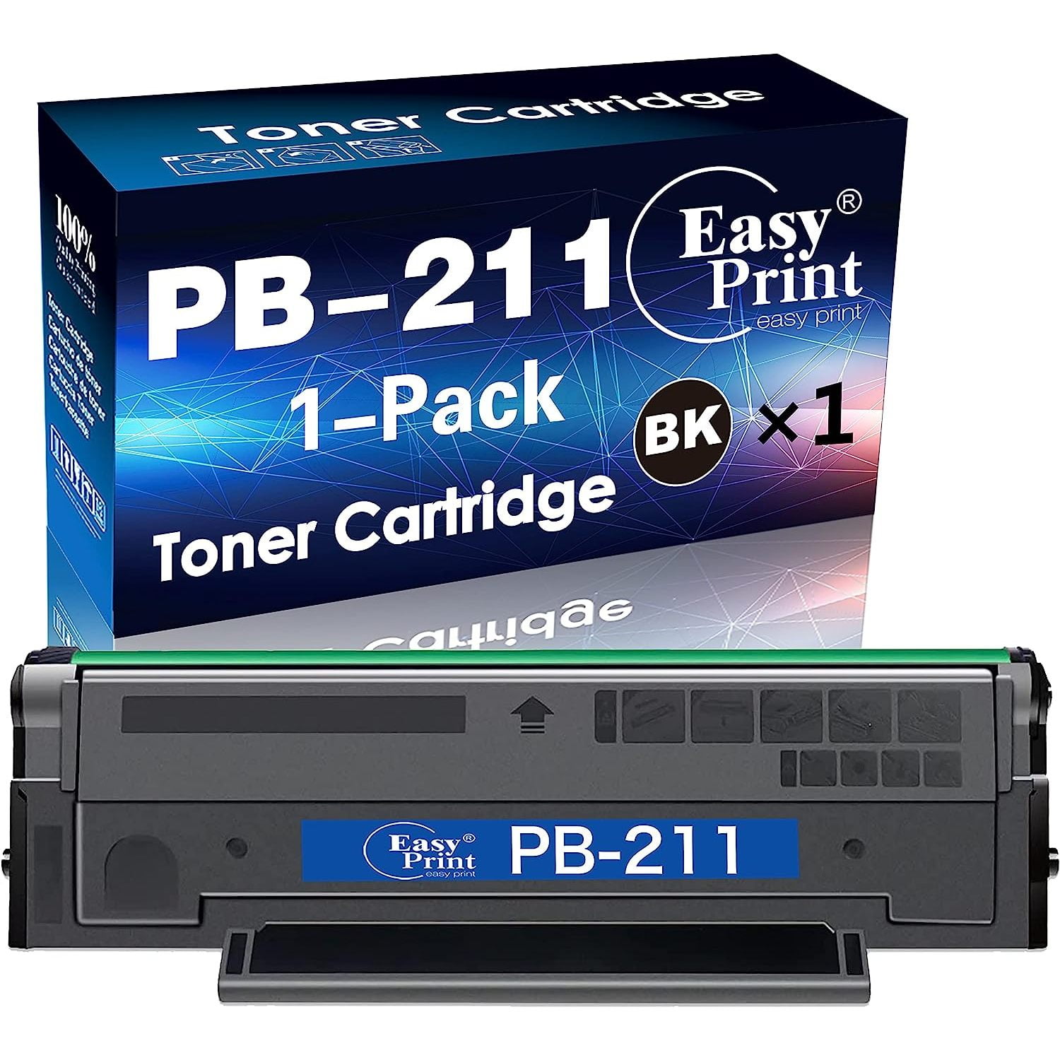 EASYPRINT (Single BK) PB211 PB-211 Compatible Toner Cartridge Replacement for Pantum PB-211EV ...