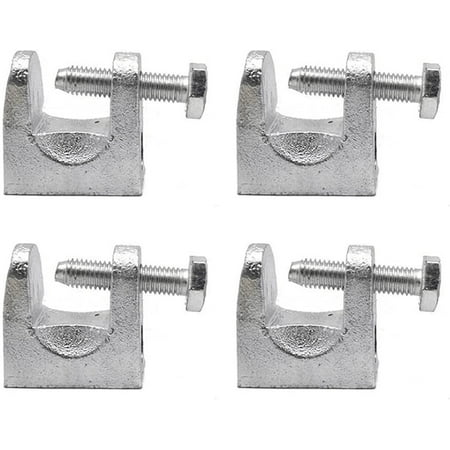 TILIYHELLO 4 Pieces Beam Clamp, Galvanized Steel Support Clamps, Beam ...