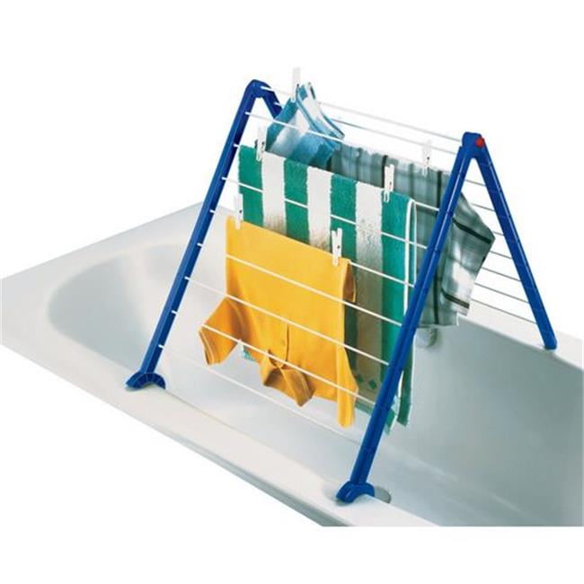 Household Essentials Metal and Plastic Clothes Drying Rack, Blue ...
