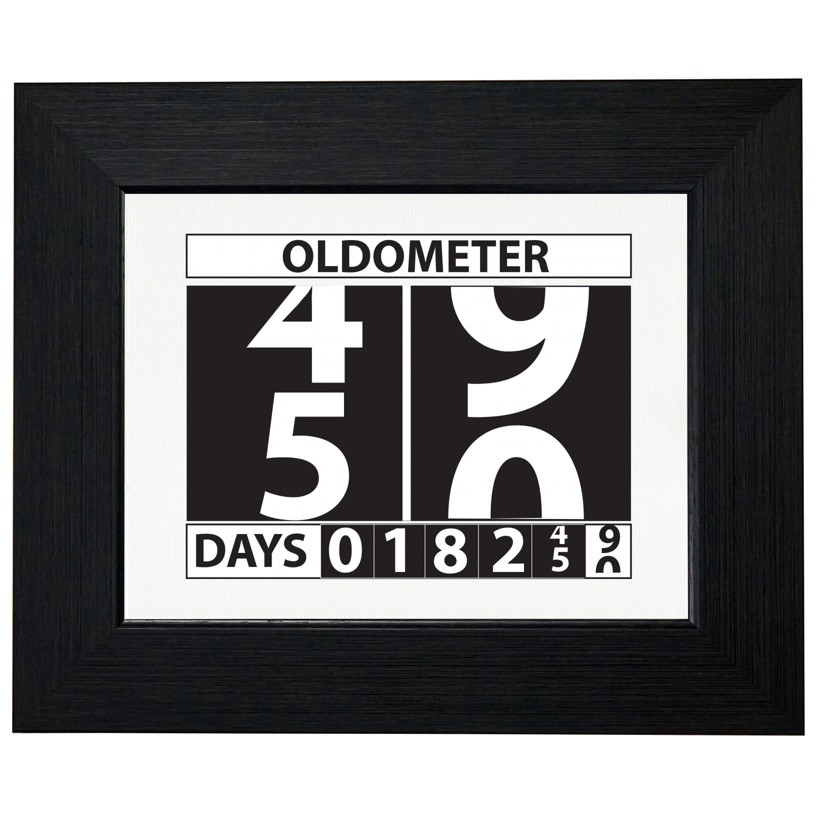 Oldometer 50 Happy Birthday Odometer Graphic Framed Print Poster Wall ...