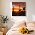 Canvas Wall Art Desert Cactus Canvas Art Print Sunset Plant Nature ...
