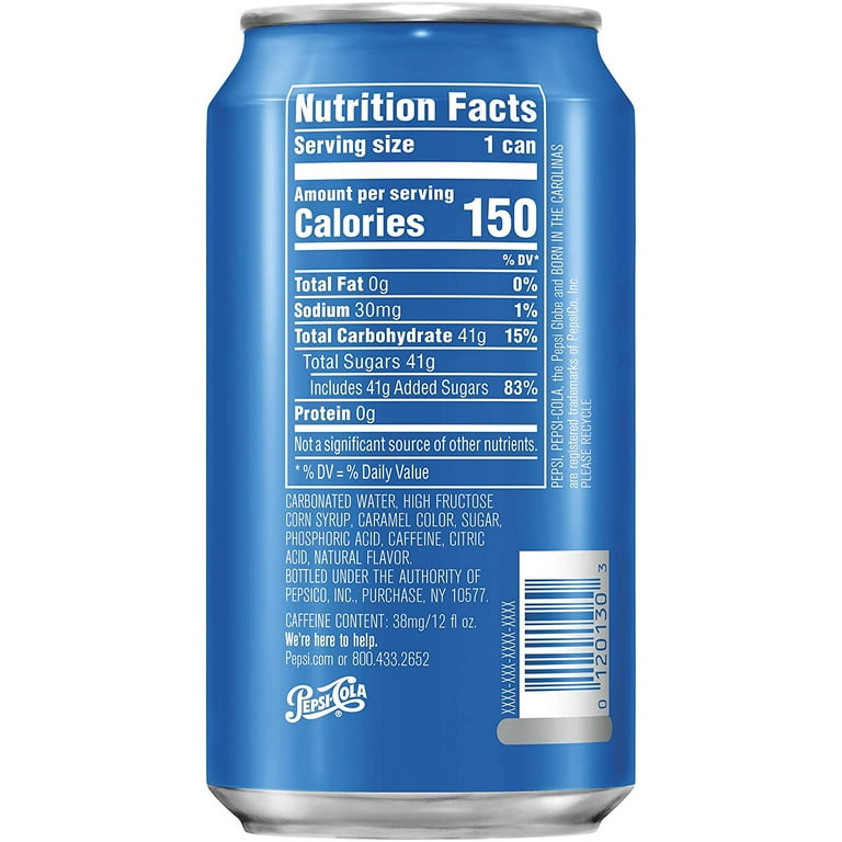Pepsi Can Nutrition Facts