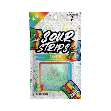 SOUR STRIPS Watermelon Flavored Sour Candy Strips | Deliciously Sour ...
