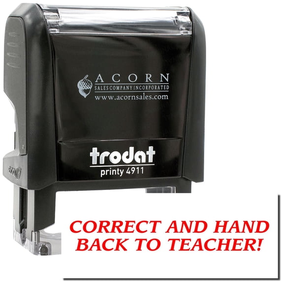 Self-Inking Correct And Hand Back Teacher Stamp, Trodat Printy 4911 ...