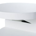 GDF Studio Genoa Modern Small Rotating Coffee Table, Glossy White ...
