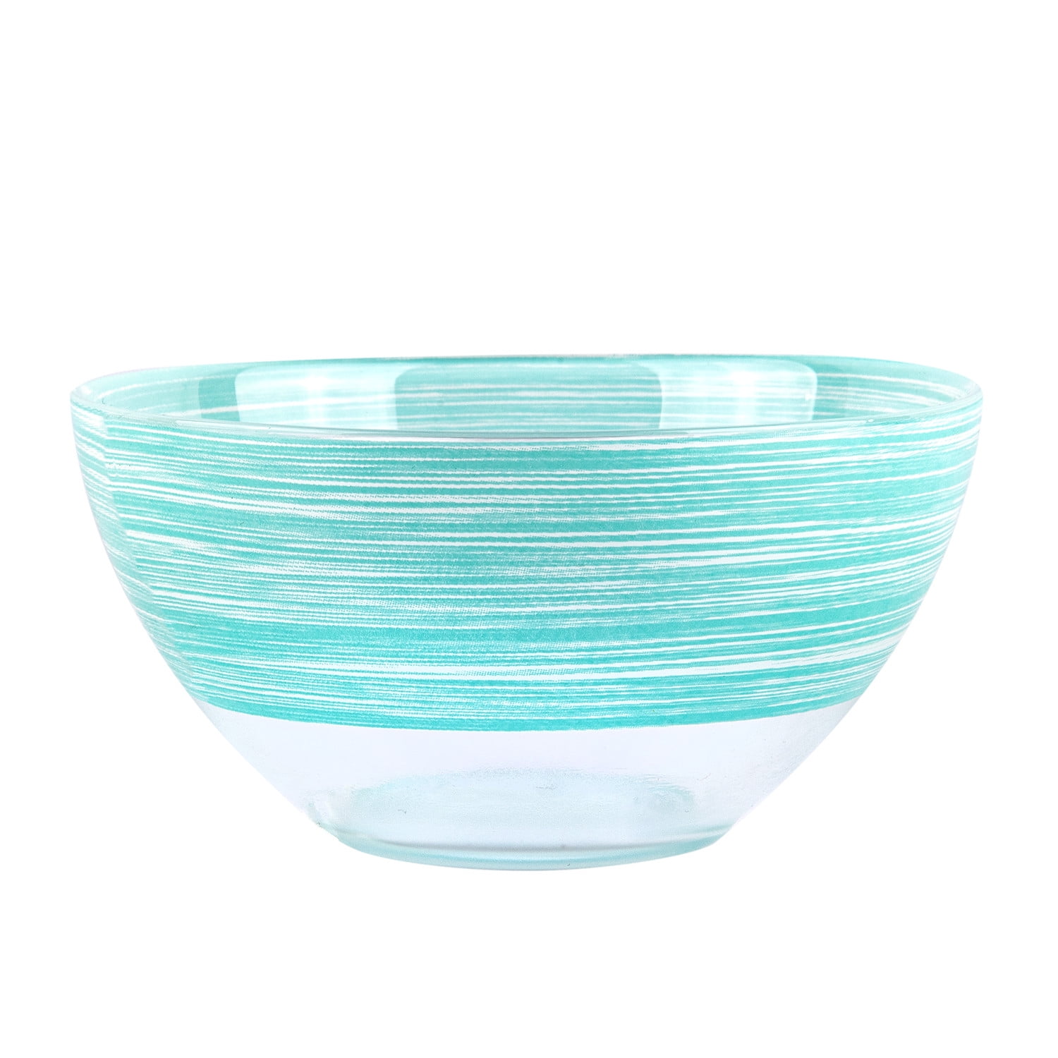 Luminarc Glass Bowl 5.1" (13 cm) Brush Mania Turquoise Glass Serving ...
