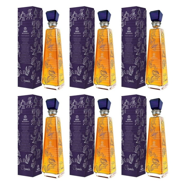Pack de 6 Tequila Cuervo 1800 Milenio Ex Añejo Carlos 700 ml | Bodega Aurrera en línea