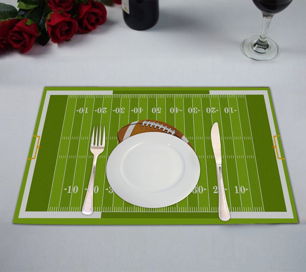 ABPHQTO Football Grass Football Field Placemat 12x18 Inch,Set of 2 ...