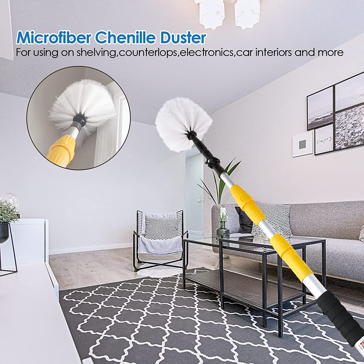 Buy Duster Kit for Cleaning 30 Foot High Reach with 7-23 Foot Extension ...