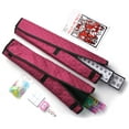 American Mahjong Game Set - Red (Burgundy) Quilted Soft Bag - 166 White ...