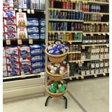 3-Tier 3 Round Willow Basket Display with Sign Frame and Sign Clips ...