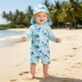 Boys Summer Swimwear Lightweight Rash Guard Zip Up One Piece Swimsuit ...
