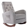 Bellemave High Back Armchair, Modern Nursery Rocking Chair with Side ...