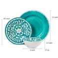 12-Piece Melamine Dinnerware Set for 4 People Including Dinner Plates ...