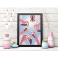 Affixzi Flamingo Wall Art, Funny Curious Flamingos Print, Pink Bird ...