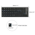 Uxcell Korean Keyboard Stickers PC Keyboard Stickers Black Background ...