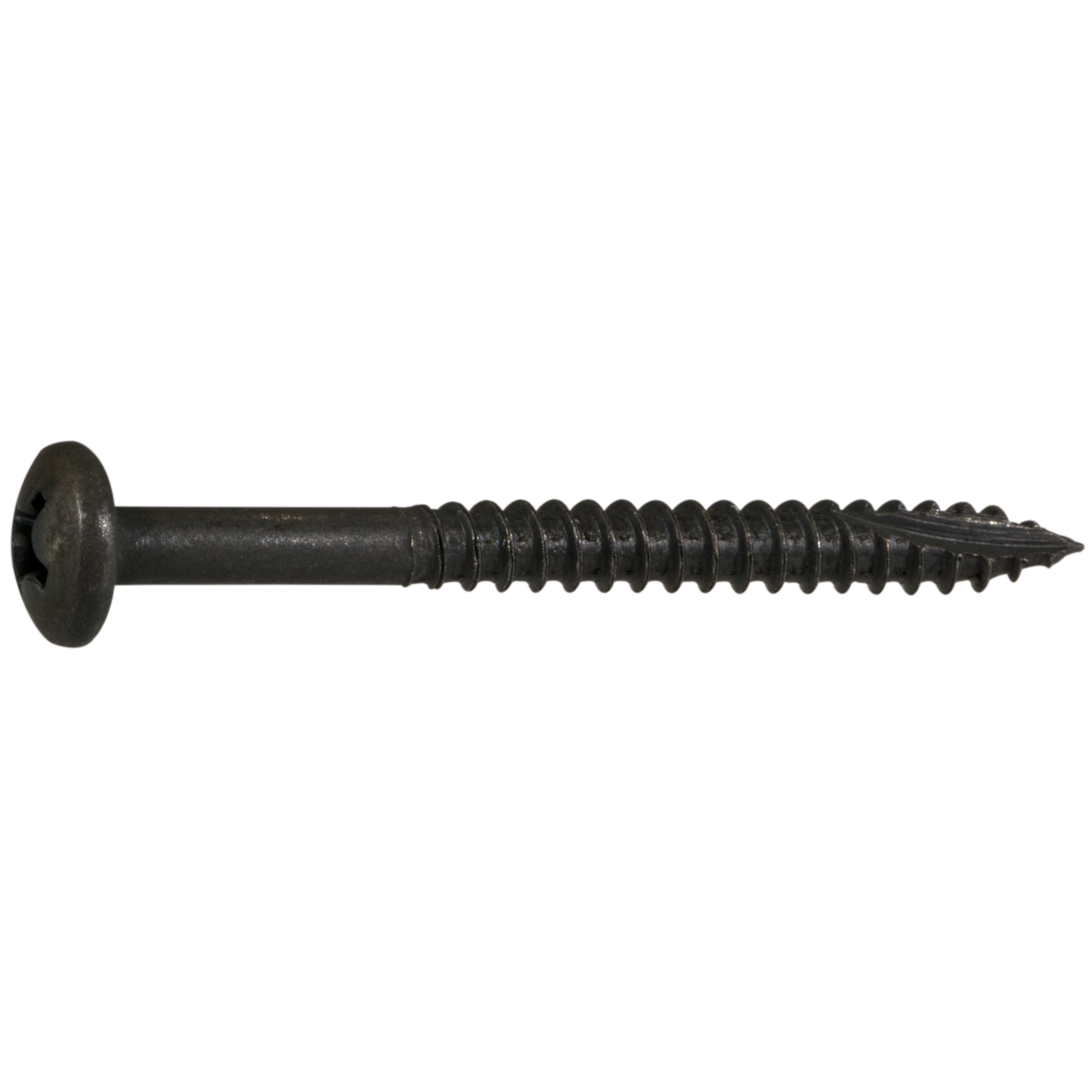#6 x 1-1/2" Black Phosphate Steel Phillips Pan Head Cabinet Screws CSPS ...