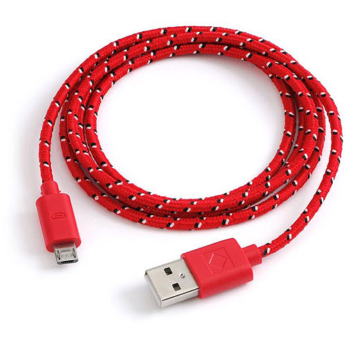 Carwires M404-RED - Micro-USB Charge & Sync Cable (4 ft.) - Walmart.com