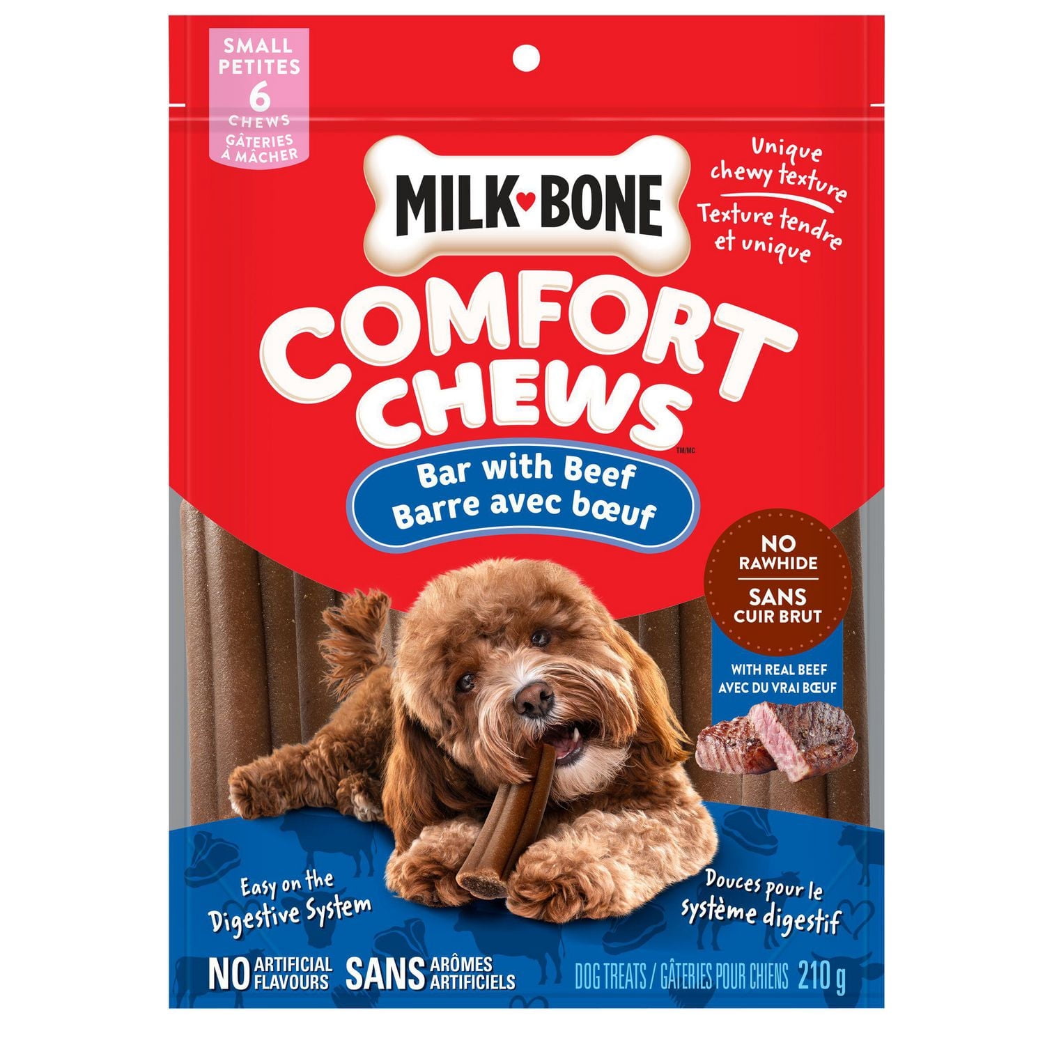 Milk-Bone Comfort Chews Bar with Beef SMALL, Dog Treats, 210g, MKB CMFT ...