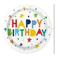 Stars Happy Birthday Disposable Paper Plates, 9", Multicolor, 10 Pieces ...