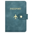 CozeLy Leather Passport Holder Travel Wallet Set Multi-Purpose Storage ...