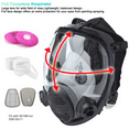17 in 1 Full Face Gas Mask Painting Spraying Respirator Facepiece For ...