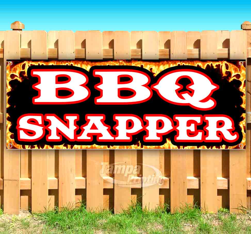 BBQ Snapper 13 oz Vinyl Banner With Metal Grommets - Walmart.com