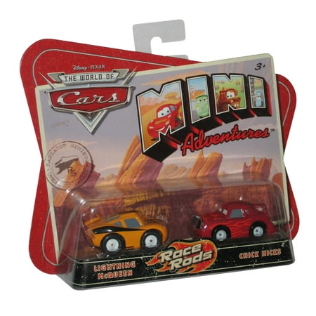 Disney Cars Mini Adventures Race Rods Lightning McQueen & Chick Hicks ...