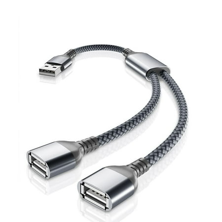 USB Splitter Y Cable 1M,USB A 1 Male to 2 Female Extension Cord ...