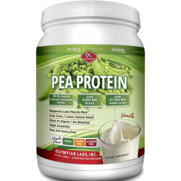 Olympian Labs Vanilla Pea Protein Dietary Supplement, 17.4 oz - Walmart ...