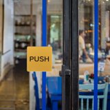 Uxcell 3.5x3.5" Push Pull Door Sign, 1 Pairs Acrylic Self-Adhesive Back ...