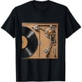 Teeso Old School Hip Hop Vinyl Record Turntable Anatomy T-Shirt, Navy ...
