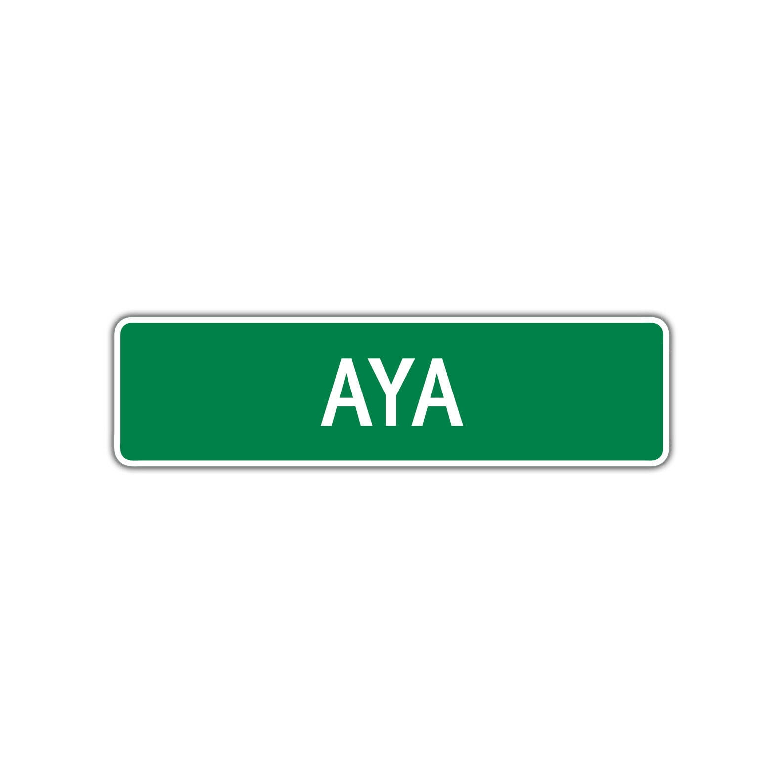 Aya Girls Children Name Letter Printed Label Indoor Outdoor Unique Wall ...