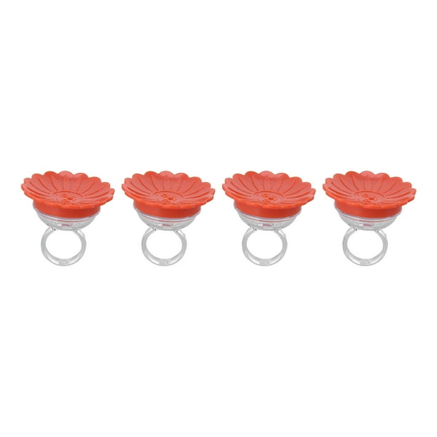 Hummingbird Finger Feeder,4PCS Hummingbird Ring Feeder Hummingbird Ring ...