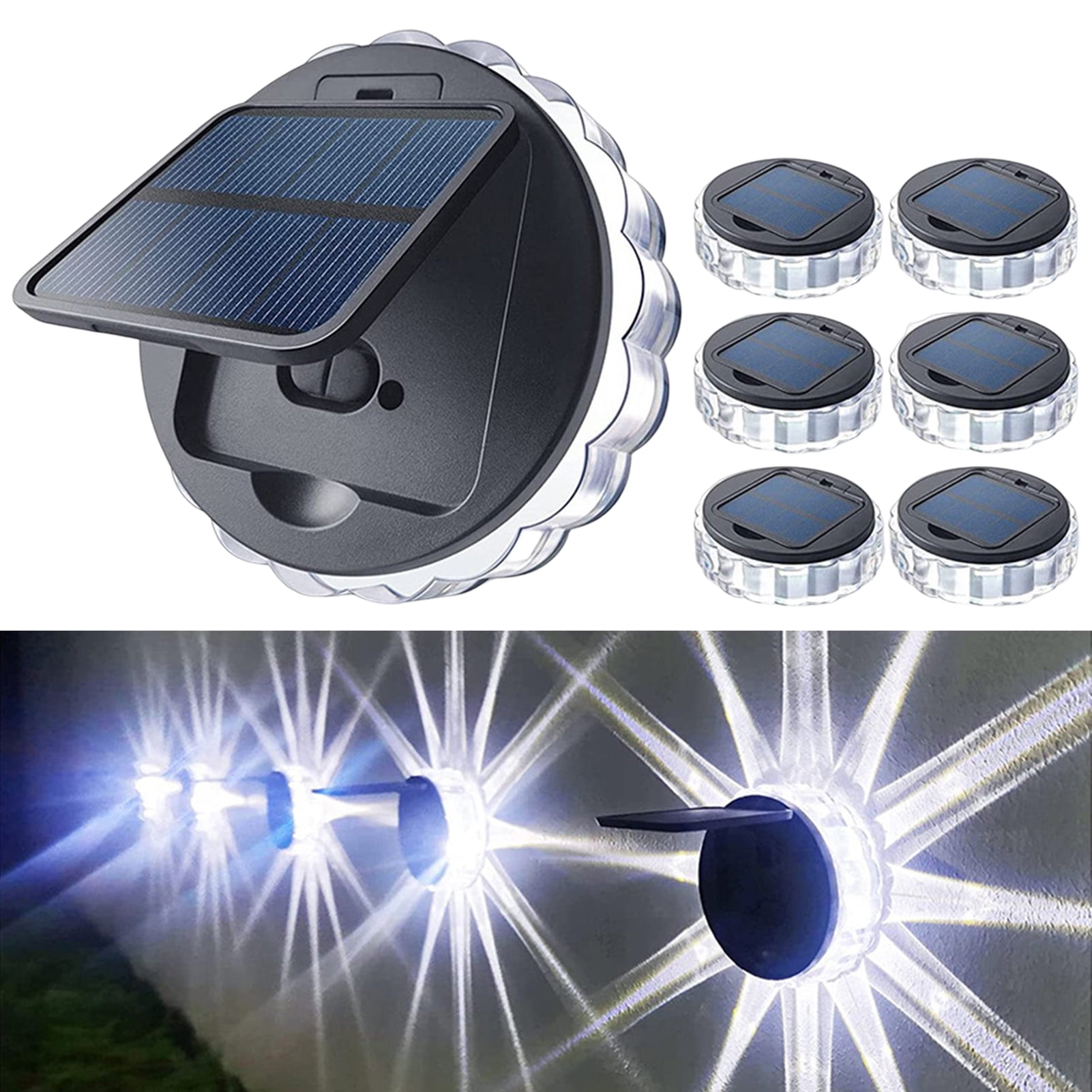 Sunjoy Tech 1 Set Solar Wall Light High Brightness 90-Degree Adjustable ...