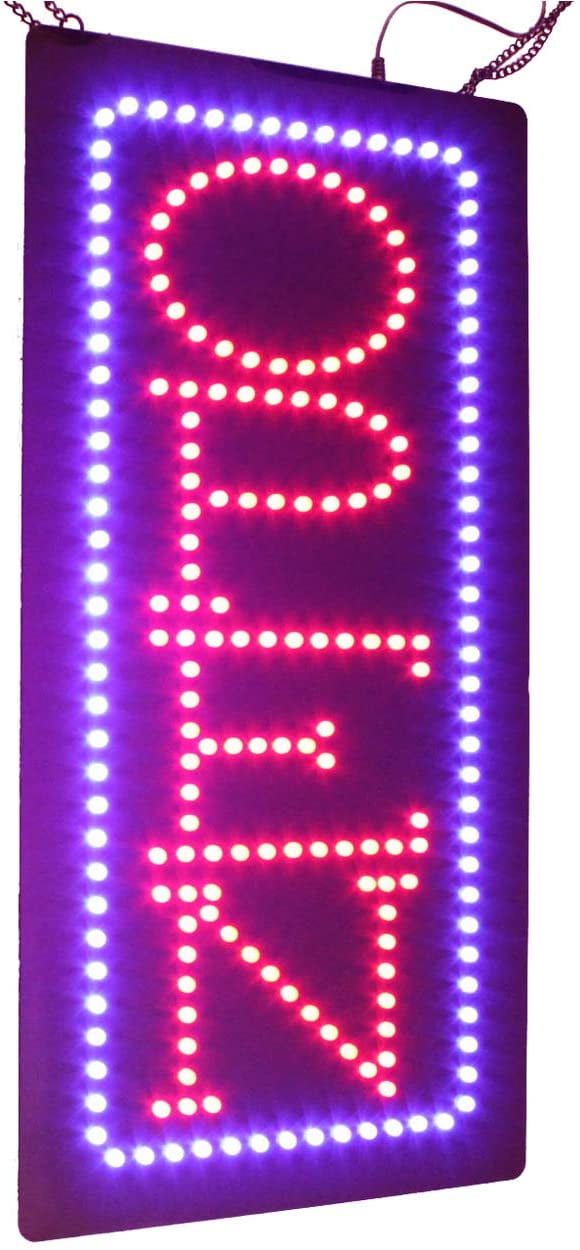 Vertical Open Sign 24", TOPKING Signage, LED Neon Open, Store, Window ...
