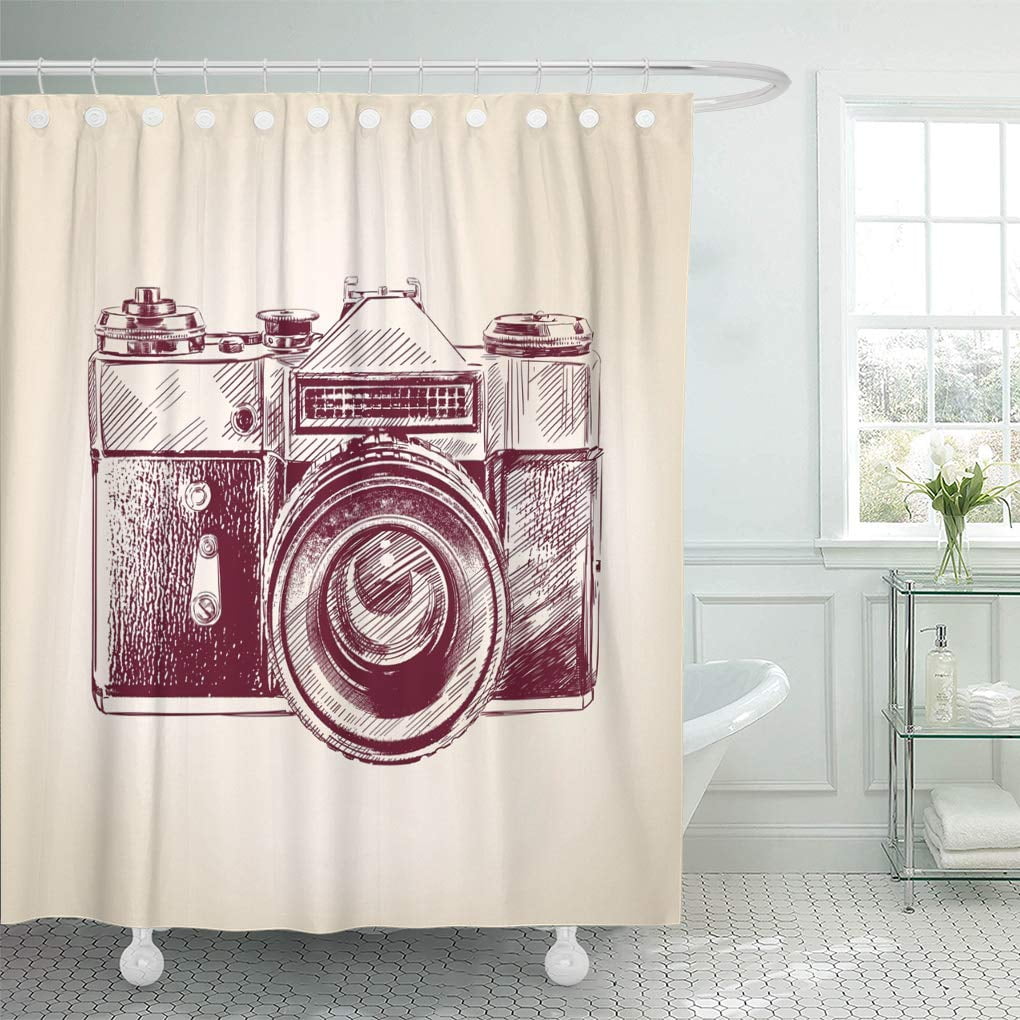 CYNLON Retro Sketch Vintage Old Camera Drawn Llustration Photography ...