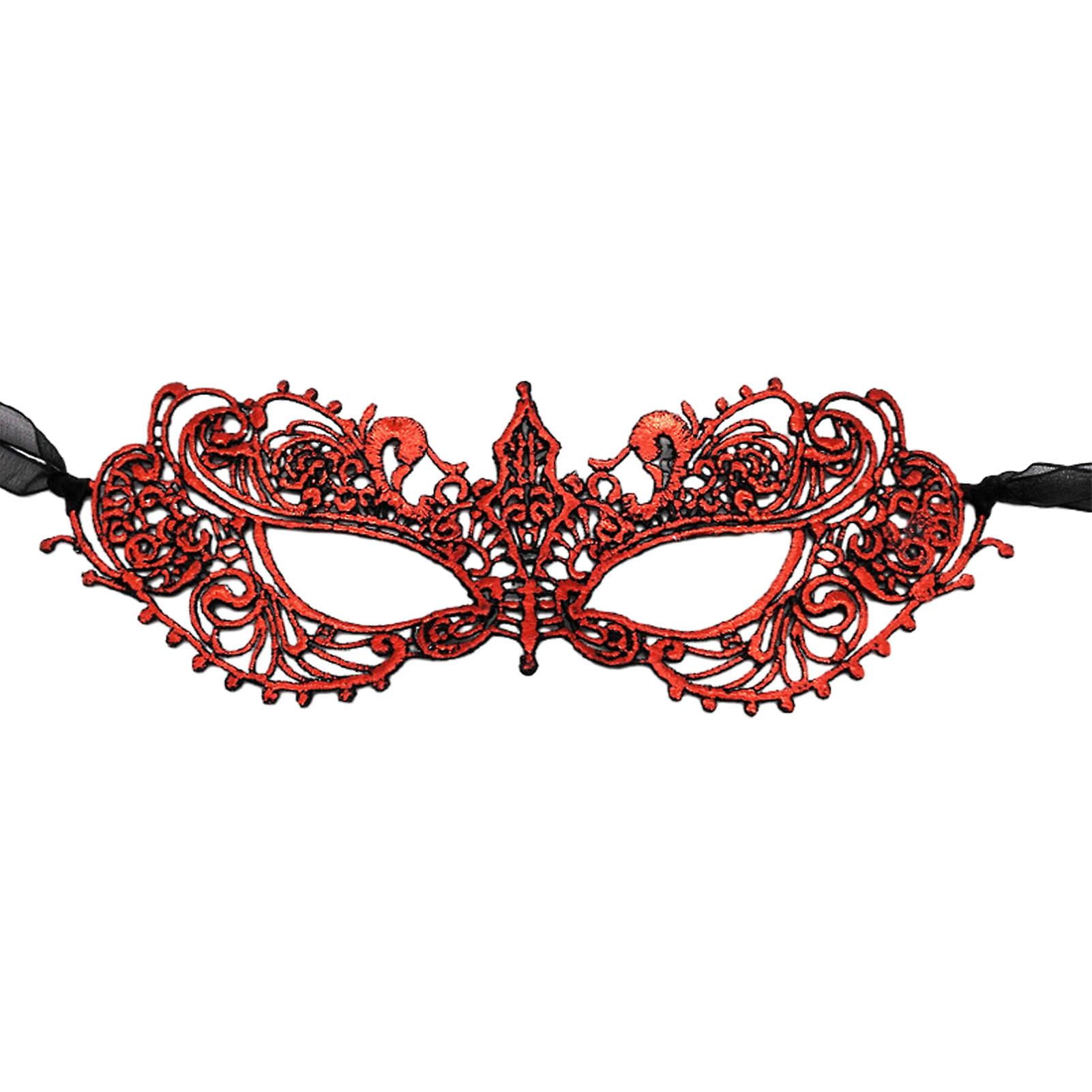 Sinknap 1 Pair Sparkling Lace Masquerade Eye Cover Women Venetian Lace ...