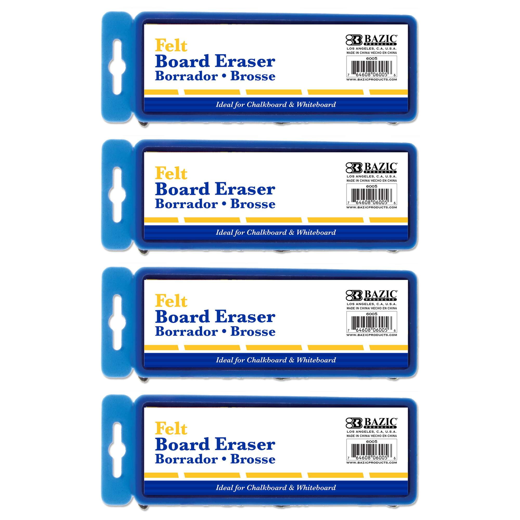 BAZIC Chalkboard Eraser Felt Blackboard Erasers, 4-Pack - Walmart.com