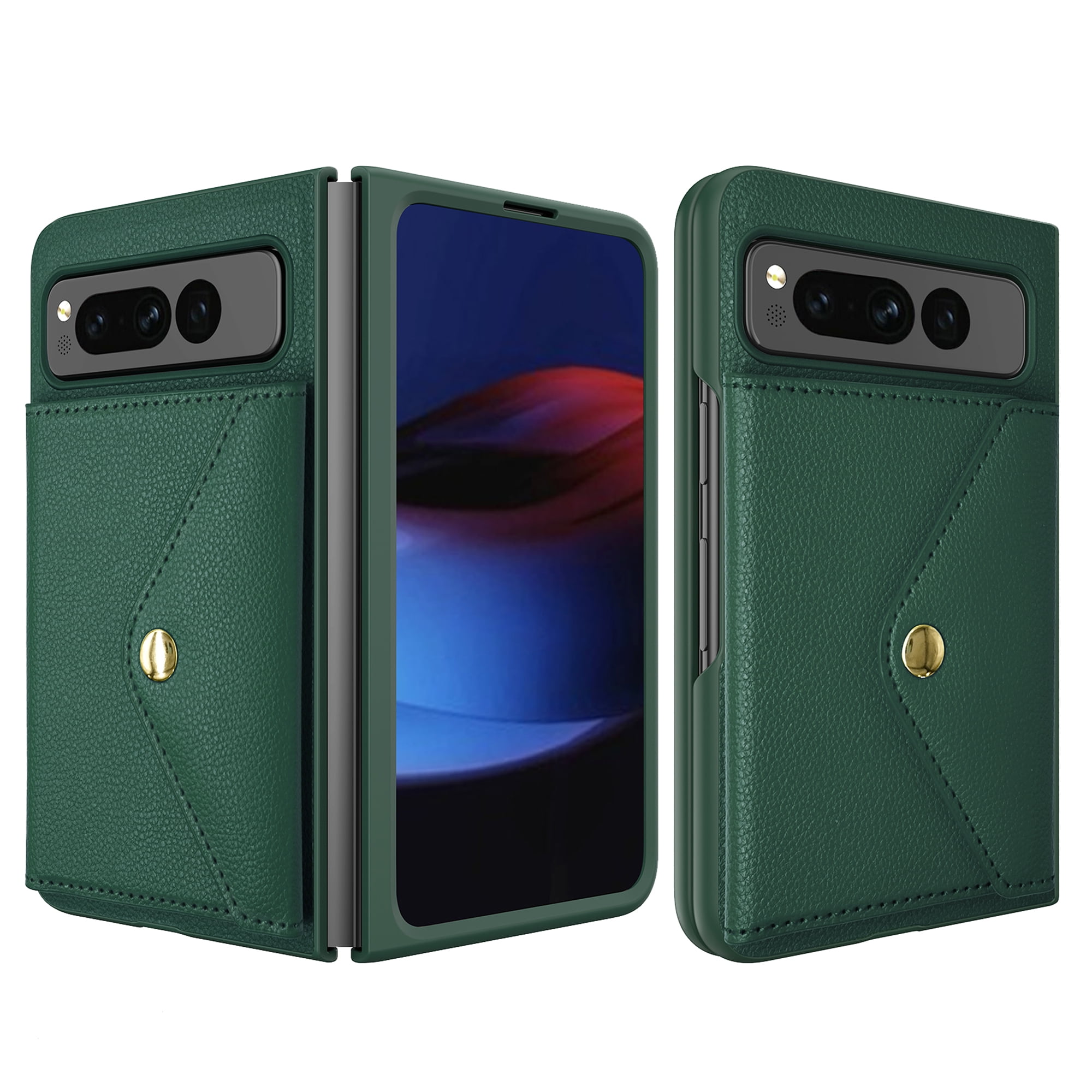 Dteck for Google Pixel Fold Wallet Case, Built-in Credit Card Storage ...