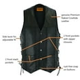 Dream Apparel Men's Leather Motorcycle Vest Biker Club Vest with Ten ...