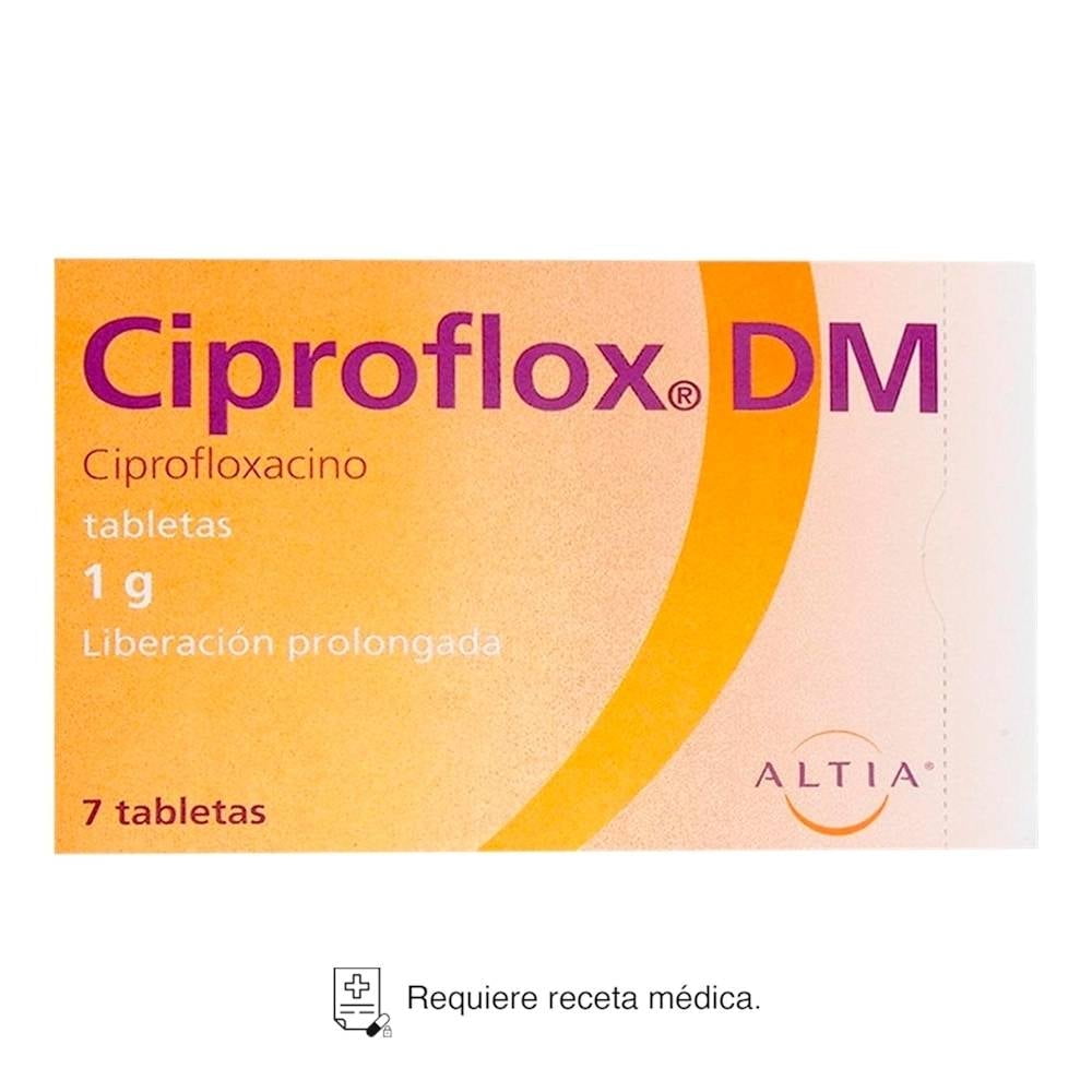 Ciproflox Ciprofloxacino 1 mg 7 tabletas liberación prolongada ...